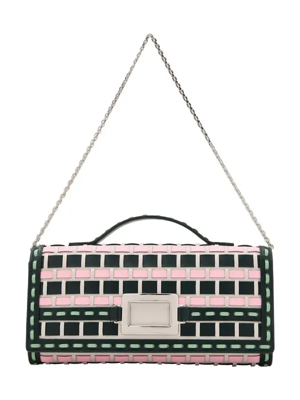 ROGER VIVIER Belle Vivier Leather Clutch - Multi