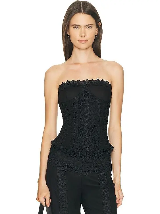 Charo Ruiz Ibiza Daphnelle Top In . Also - Black
