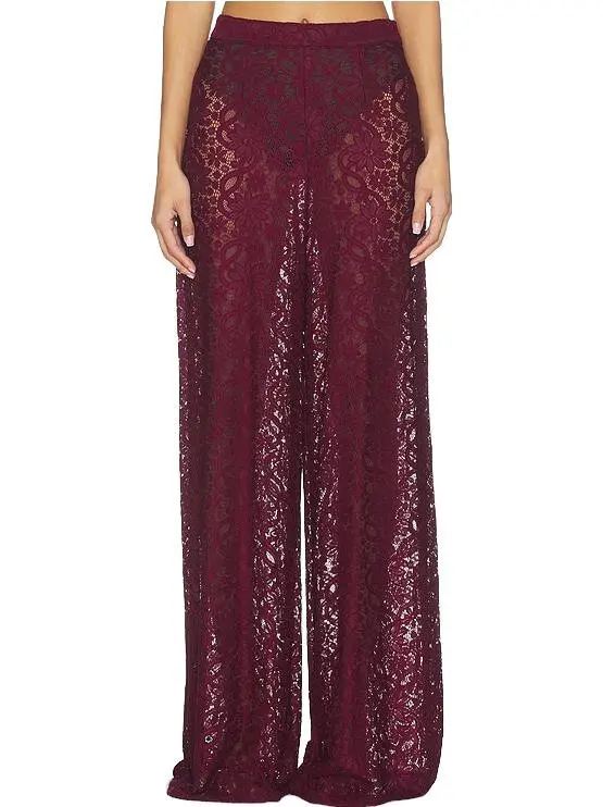 DEME BY GABRIELLA The Kianna Lace Trousers - Burgundy
