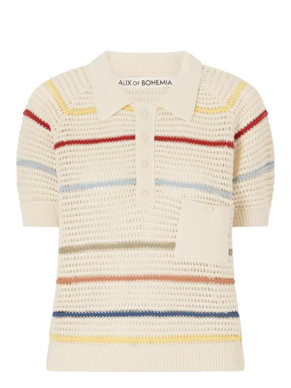 Alix Of Bohemia Carnival Cotton-knitted Polo Shirt - Multi