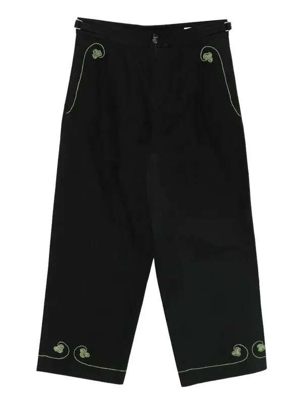 BODE Lucky Draw Embroidered Trousers - Black