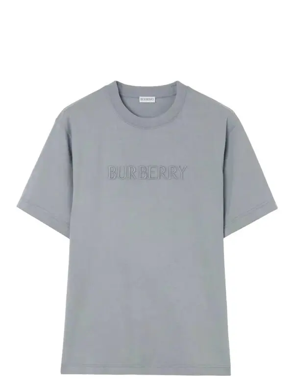 Burberry Logo Cotton T-shirt - Grey