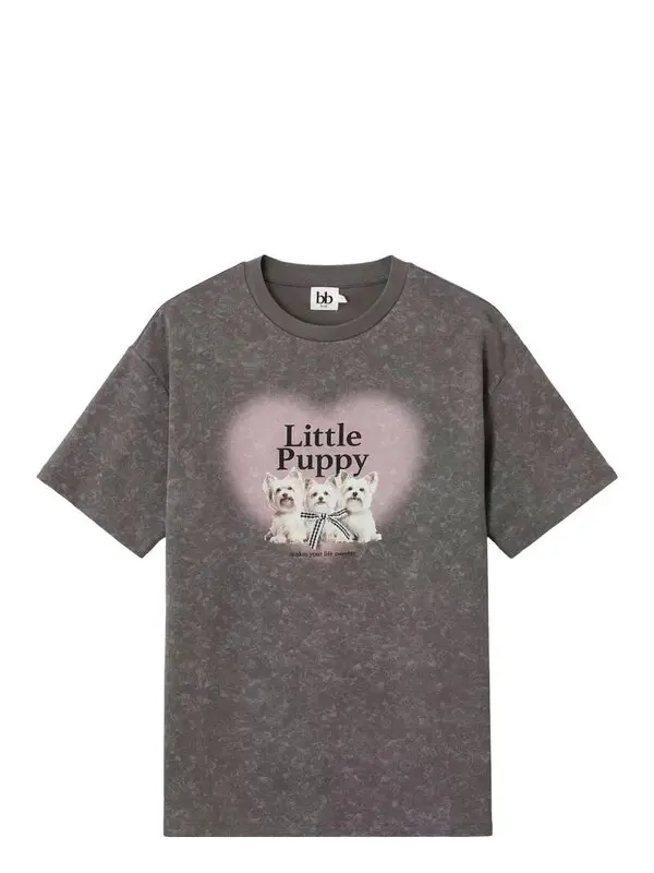 B+AB Puppy Print T-shirt - Grey