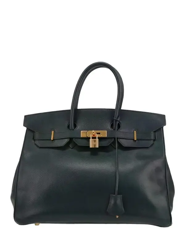 Hermès 2000 Birkin 35 Courchevel Leather Handbag - Blue