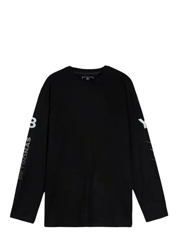 Y3 X Mercedes Chaos Logo Long-sleeves T-shirt - Black