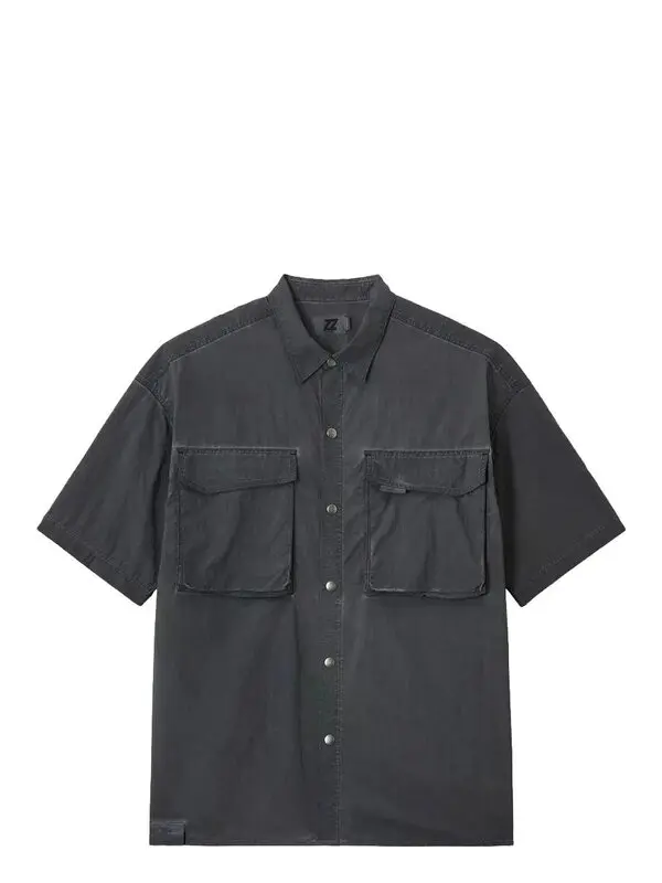 Izzue Flap-pocket Shirt - Grey