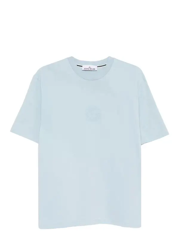 Stone Island Logo-print Cotton T-shirt - Blue