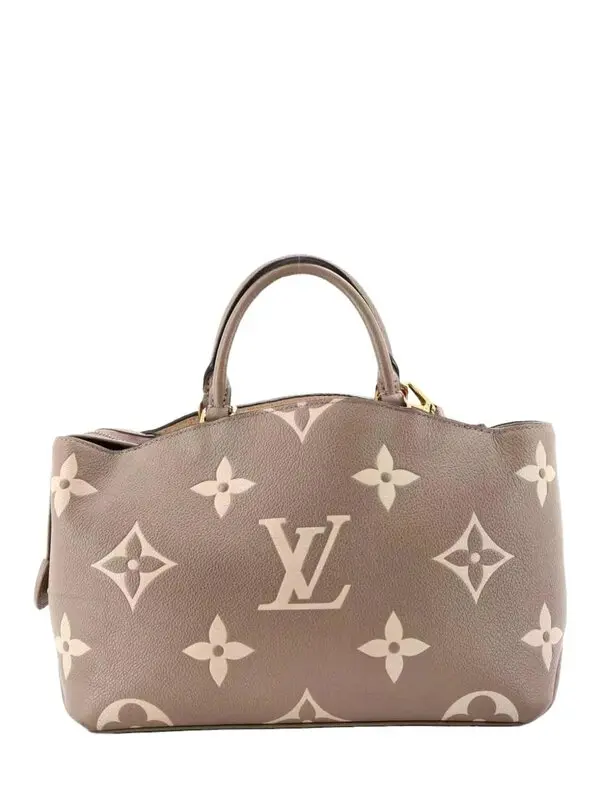 LOUIS VUITTON Petit Palais Handbag Bicolor Monogram Empreinte Giant Satchel - Neutrals