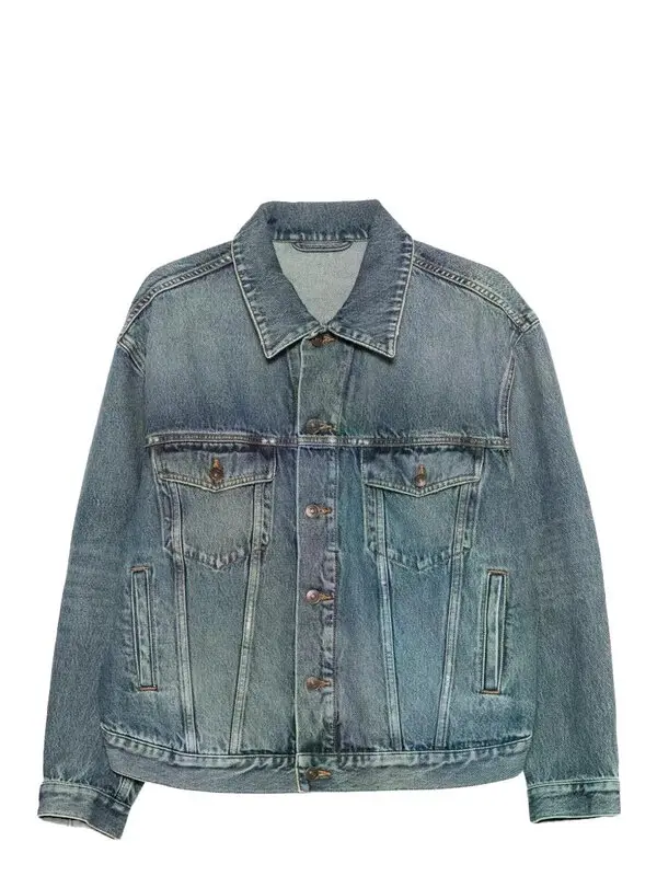 Balenciaga Chest-pocket Denim Jacket - Blue