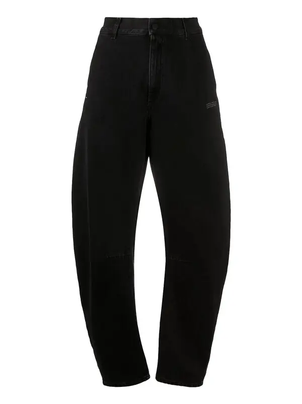 Off-White High-waisted Bootcut Jeans - Black