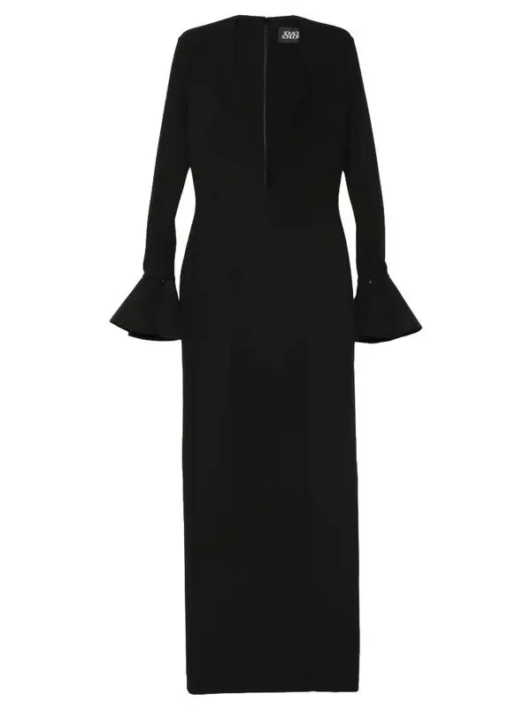 Solace London Hutton V-neck Maxi Dress - Black