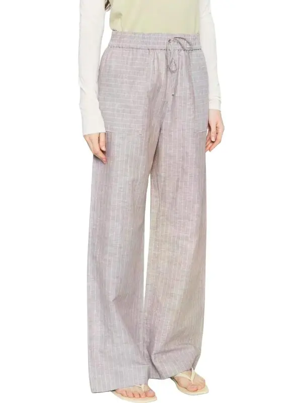 Max Mara Striped Palazzo Trousers - Neutrals