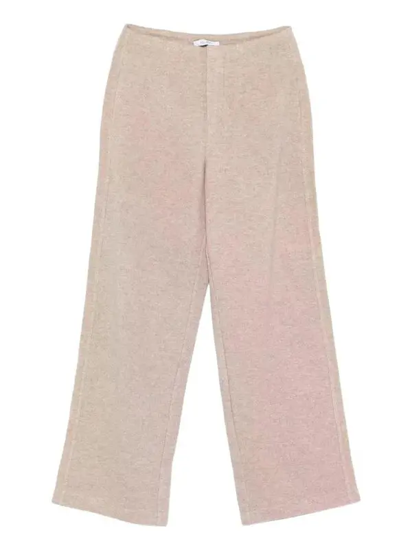 Max Mara Beige Straight Leg Knitted Trousers - Neutrals