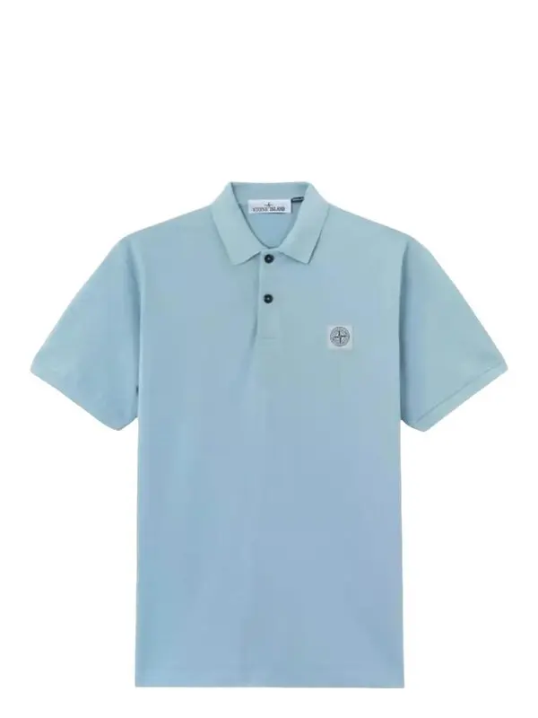 Stone Island Logo-patch Polo Shirt - Blue