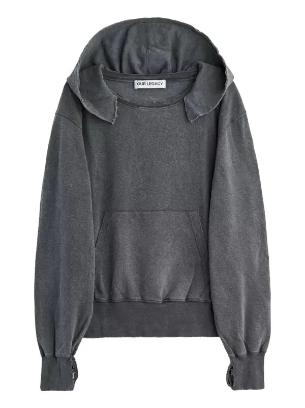 Our Legacy Relic Distressed-effect Hoodie - Grey