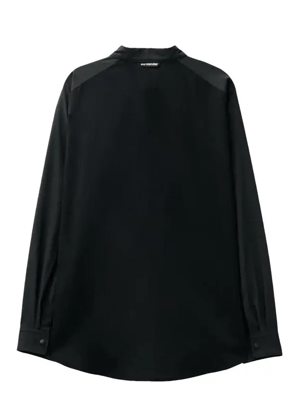 AND WANDER Zip-pocket Shirt - Black