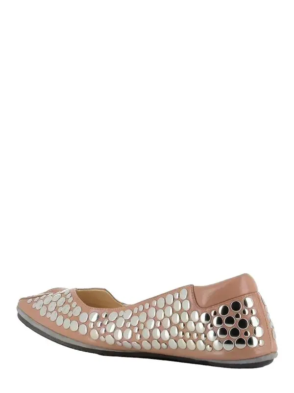 DOVE NUOTANO GLI SQUALI Embellished Ballet Flats - Neutrals