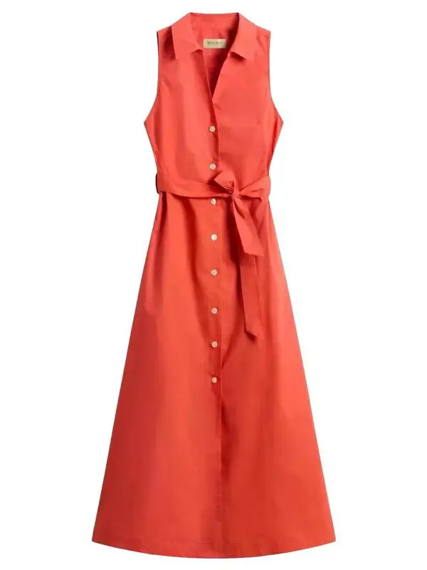 Woolrich Belted Shirt Dress - Orange