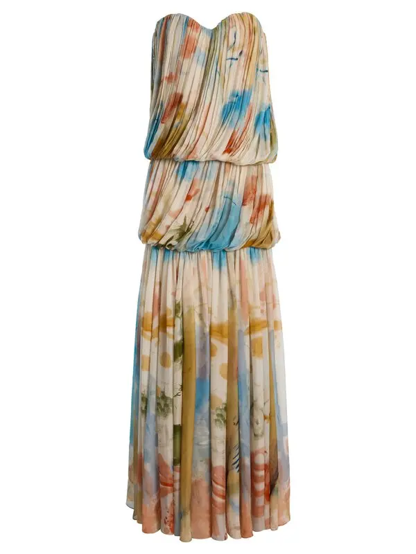 Ulla Johnson Reverie Strapless Silk Gown - Multi