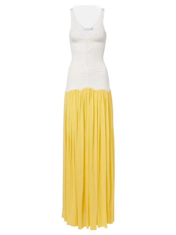 Christopher Esber Verner Cutout Lace-trimmed Jersey Maxi Dress - White