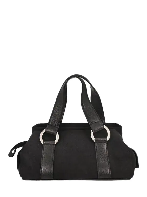 BVLGARI Logomania Canvas Handbag - Black