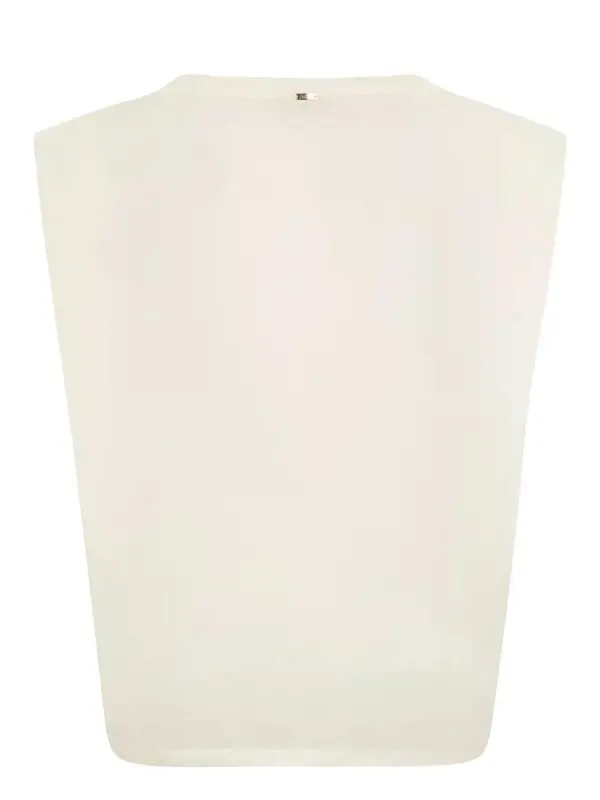 Herno Round-neck Panelled Top - Neutrals