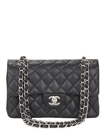 Chanel Lambskin Small Classic Double Flap Bag - Black