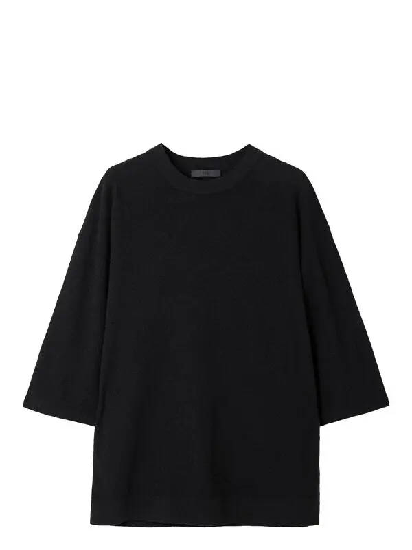 Tibi Sable Cotton-blend Jersey T-shirt - Black