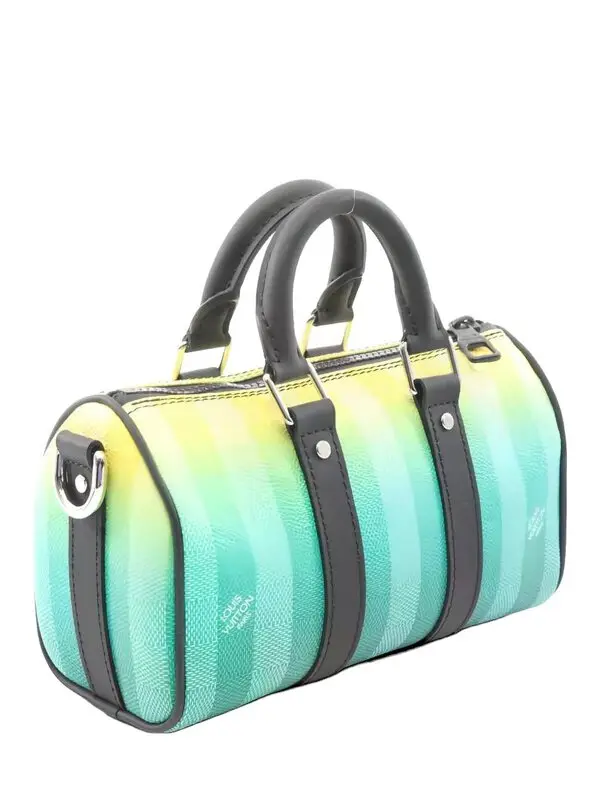 LOUIS VUITTON 2021 Xs Keepall Striped Tote Bag - Green