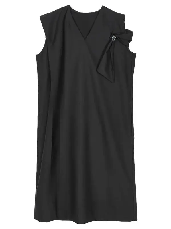 JNBY Sculptural V-neck Midi Dress - Black