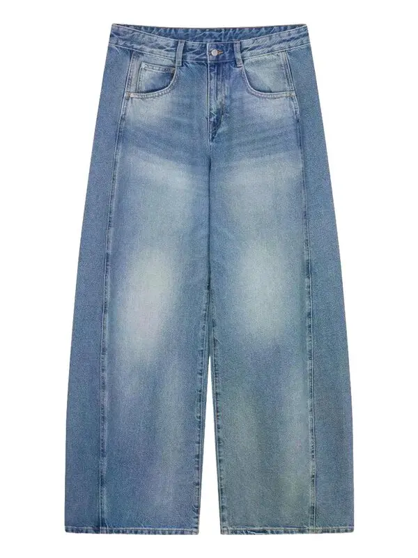 JNBY Wide-leg Cotton Jeans - Blue