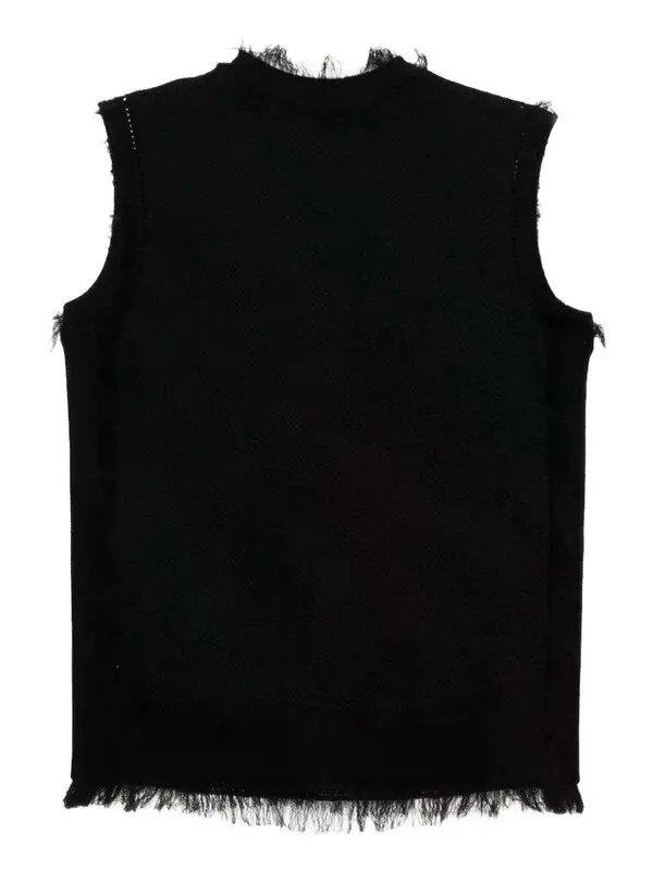 JNBY Fringed Knit Vest Top - Black