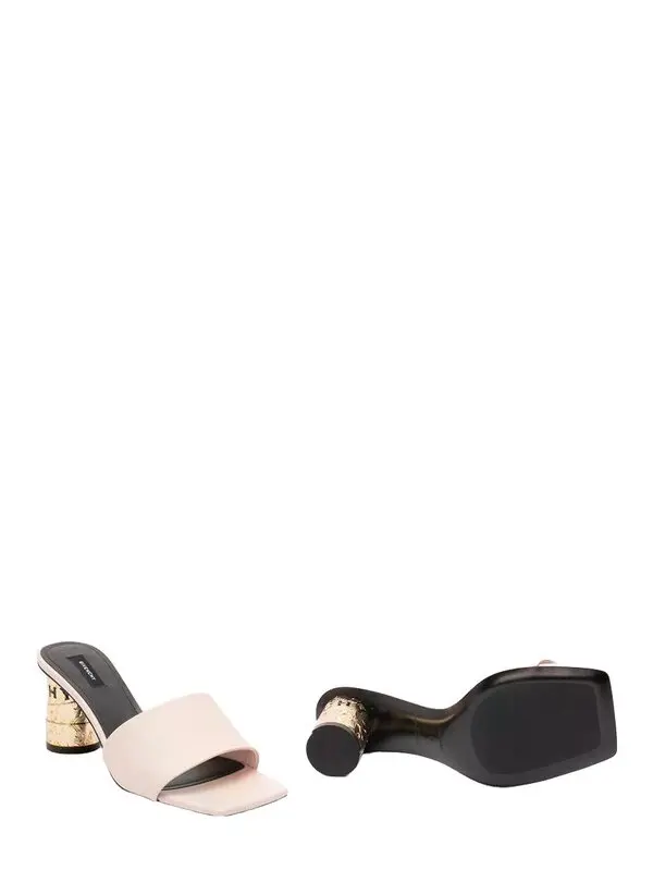 Givenchy Tape Heeled Leather Sandals - Neutrals