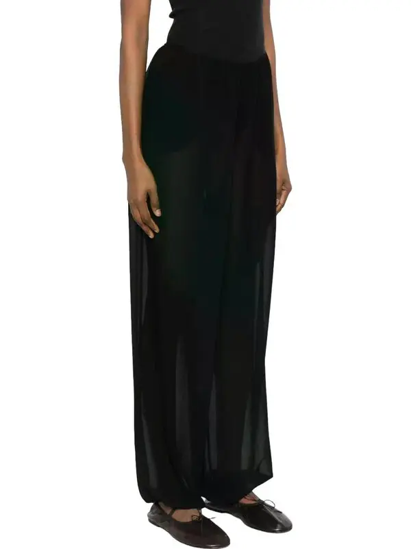 THE FRANKIE SHOP Orissa Sheer Balloon Trousers - Black