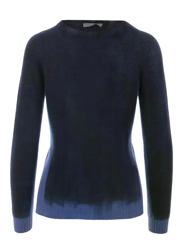 OLIVER LATTUGHI Cashmere Crew Neck Sweater - Blue