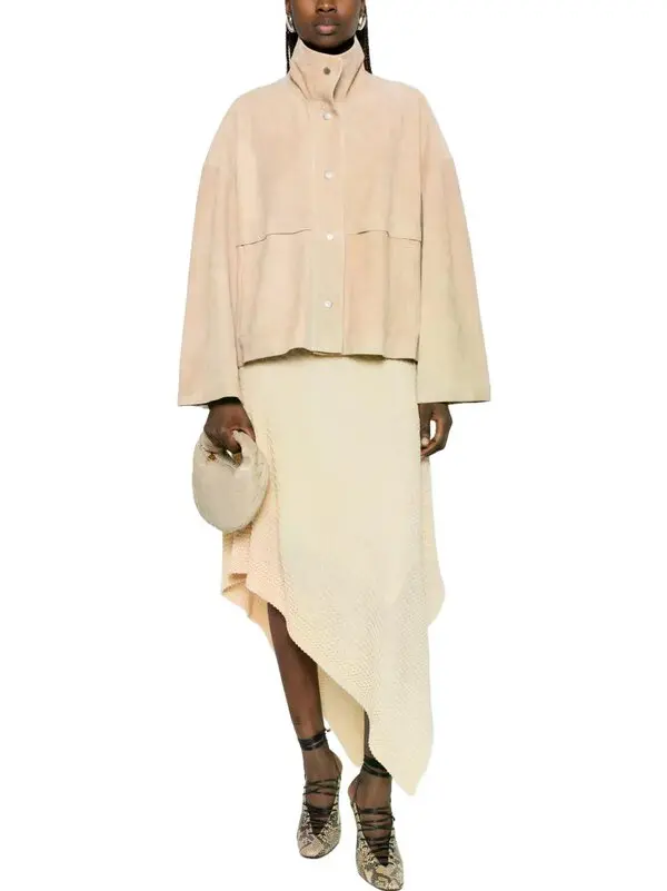 Nour Hammour Suede Jacket - Neutrals