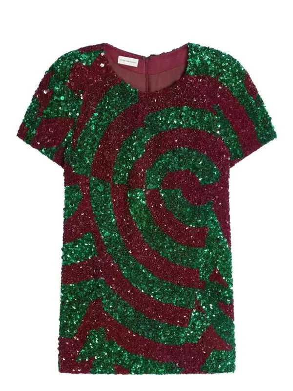 Dries Van Noten Sequinned Top - Red