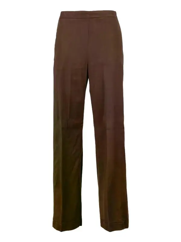 VIA MASINI 80 Straight Leg Trousers - Brown