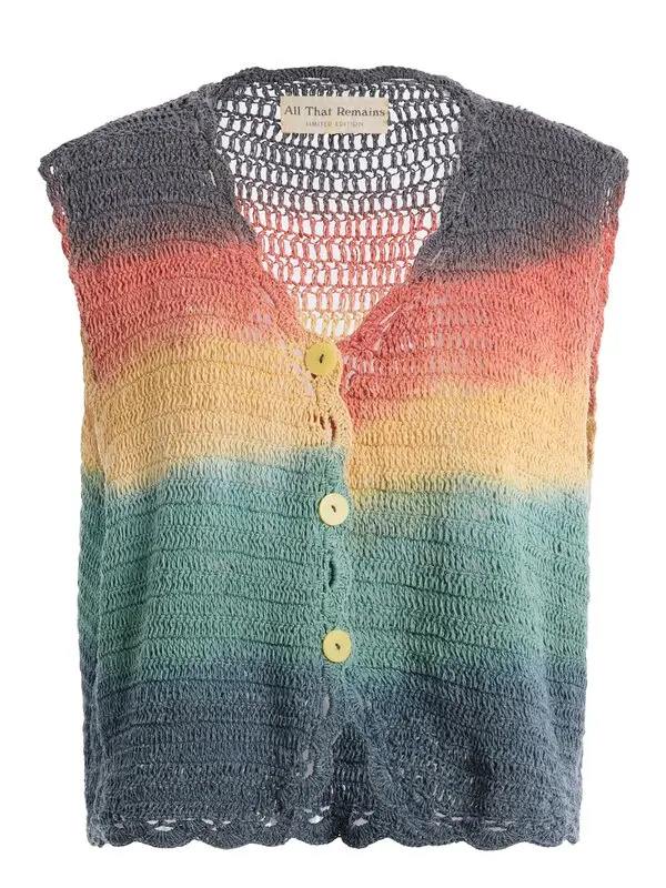 ALL THAT REMAINS Hand-crocheted Cotton Vest - Multi