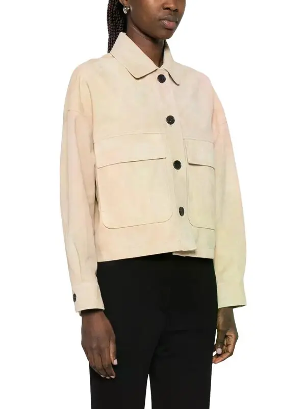 ARMA Miri Front Pocket Leather Jacket - Neutrals