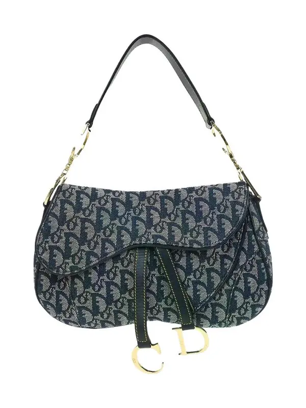 Dior 2003 Double Saddle Trotter Handbag - Blue