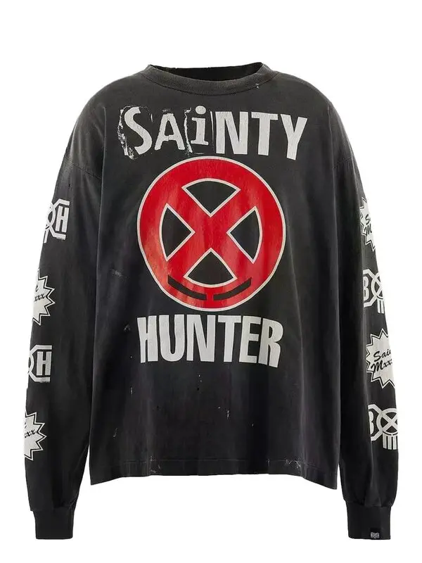 SAINT MXXXXXX Bounty Hunter Sainty Hunter Long-sleeve T-shirt - Black