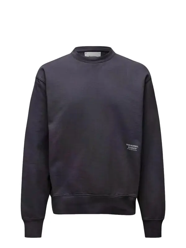 PAS NORMAL STUDIOS Ribbed Crew-neck Sweatshirt - Grey