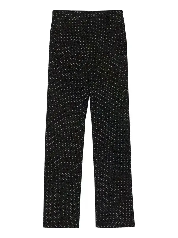 N°21 High-waist Polka Dot Trousers - Black