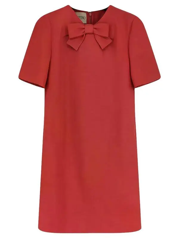 Valentino Garavani Bow Detail Mini Dress - Red
