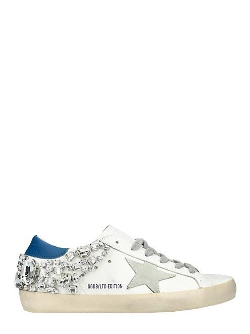GOLDEN GOOSE Super Star Crystal-embellished Leather Low-top Trainers - White/oth