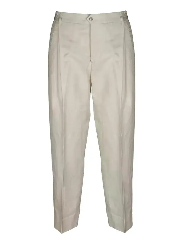 BRIGLIA 1949 Pleated Light Beige Trousers - Neutrals