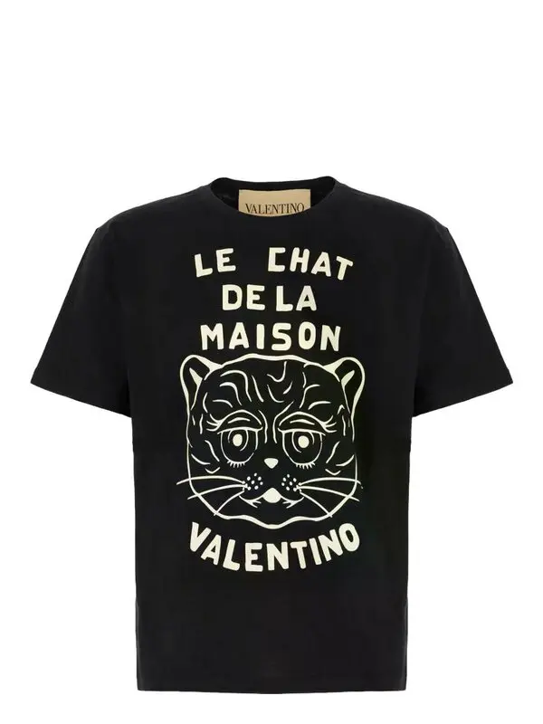 Valentino Garavani Le Chat De La Maison T-shirt - Black