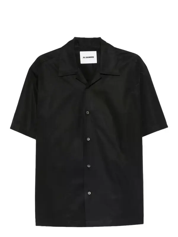 JIL SANDER Buttoned Short-sleeve Shirt - Black