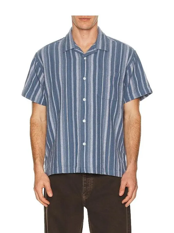 Obey Hugh Woven Shirt In . Also - Blue